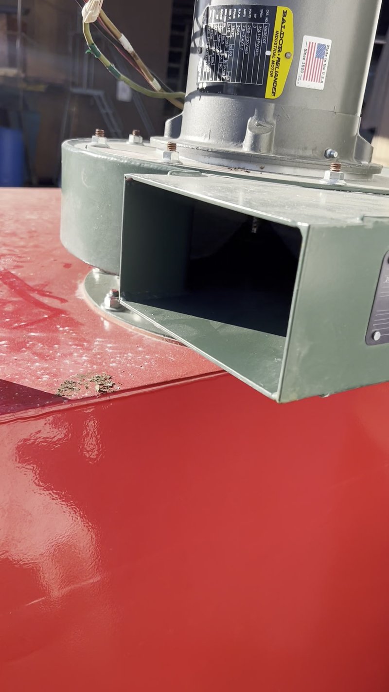 JDB Dense flow bin vent with New York Blower fan, 3 HP, pulse jet ...