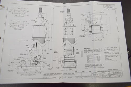 Williams #40NF, impact dryer/crusher mill system, 60" Williams turbine ...