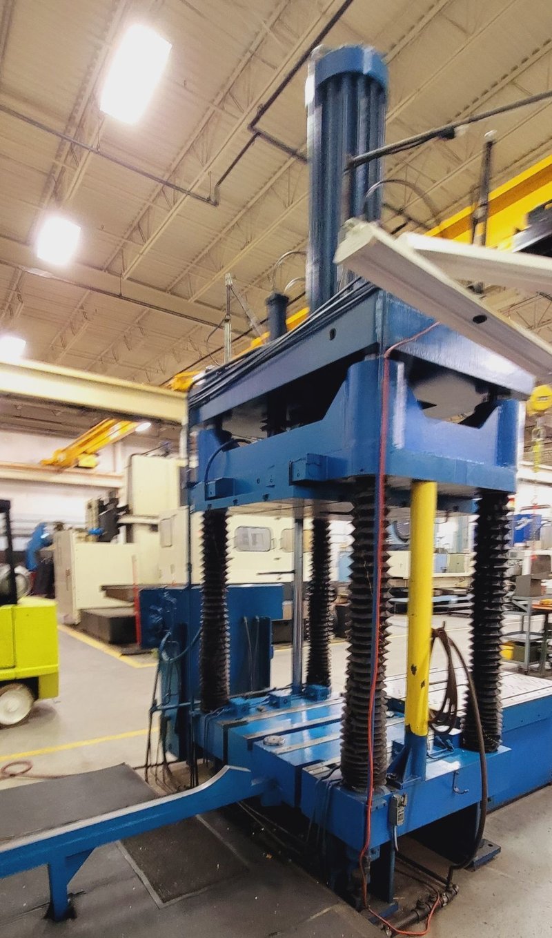 100 Ton, Hydraulic Die Spotting Press, 40" stroke, 42.5" daylight, 34 ...