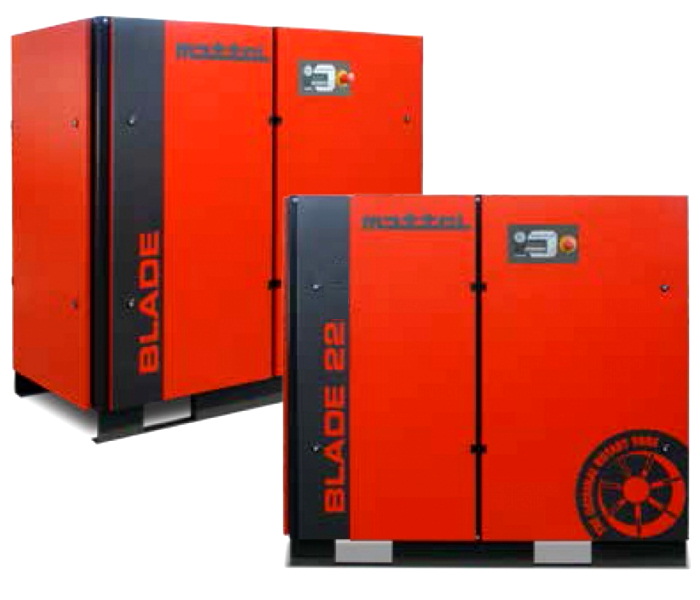 30 HP Mattei #Blade-22-I, Rotary Vane Air Compressor, 112 cfm @ 145 ...