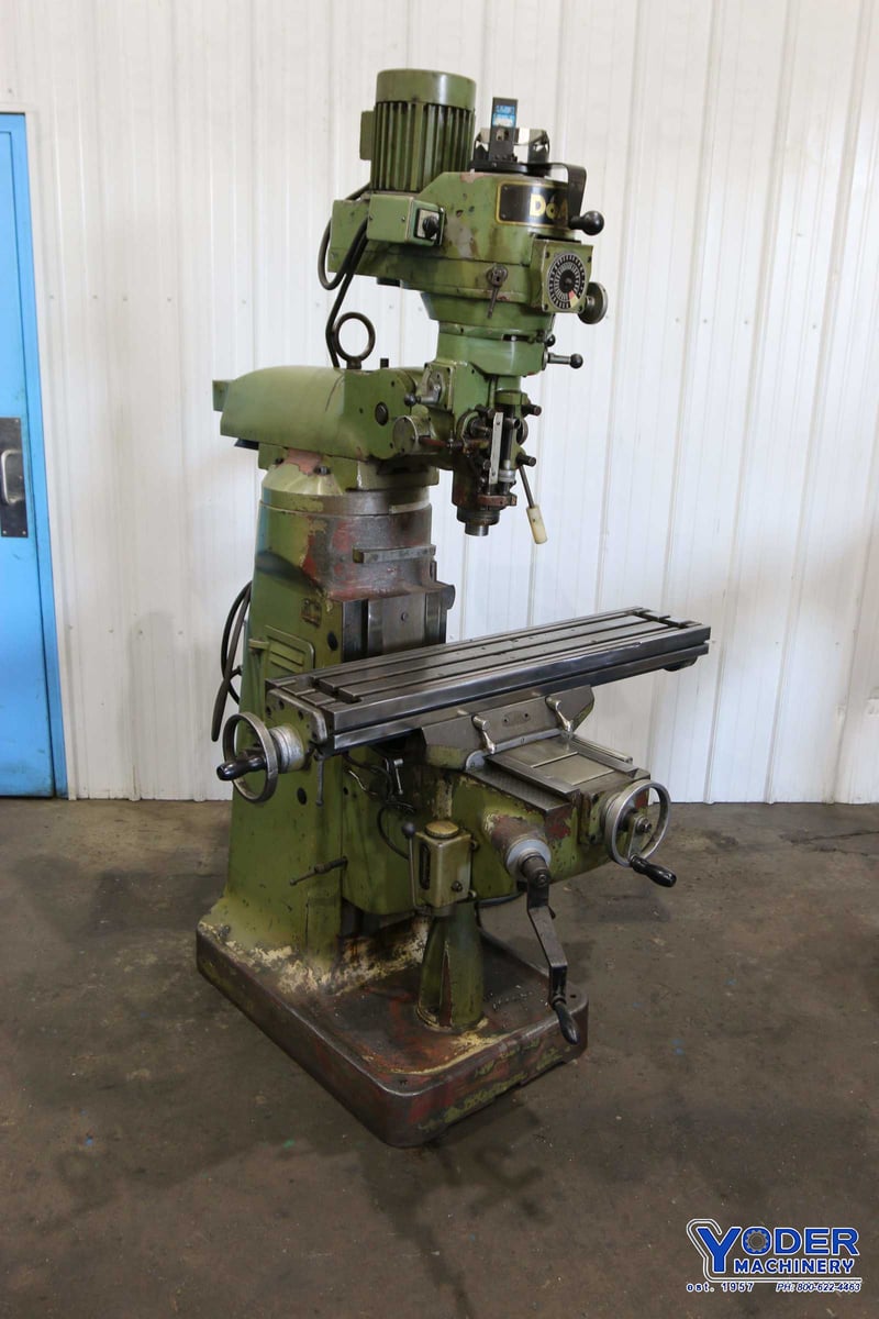 DoAll #GPM-200V, vertical ram type mill, 9" x42" table, 2 HP, power ...