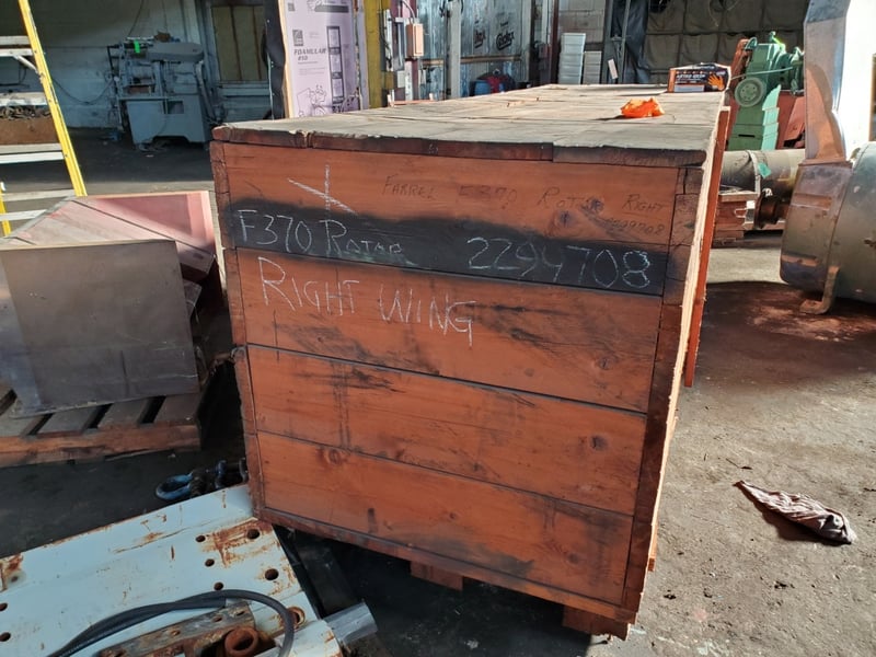 Farrel F370 rotor, 4-wing type, Banbury design, Unidrive configuration ...