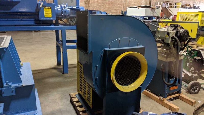 6000 cfm, New York Blower #Series-20GI, 15 HP, 1403 RPM, 17" dia input ...