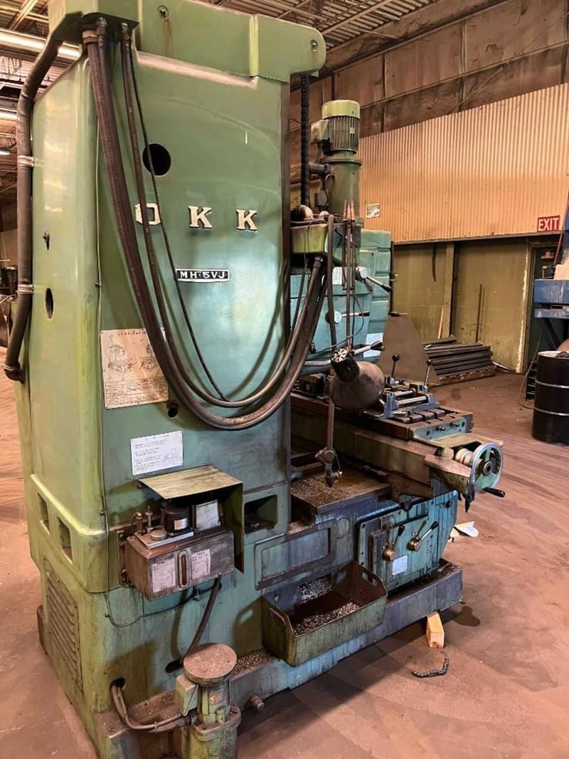 OKK #MH-5VI, bed type vertical mill, 17-3/4" x88-1/2" table, 25 HP ...