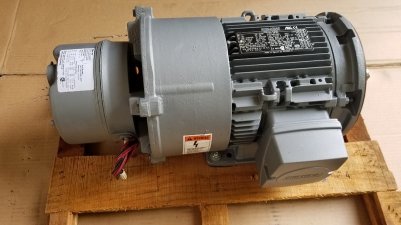 3 HP 1750 RPM Siemens Brake Motor, Frame 182TC, TEFC, 1PC27211CB114EA3 ...