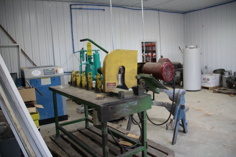 Chop saw with 5 stops, 14", 70" table 5HP single phase 220v electric ...