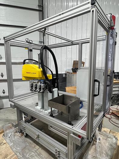 Fanuc, SR-6iA, robot cell w/R30iB Plus Compact Control, Teach pendant ...