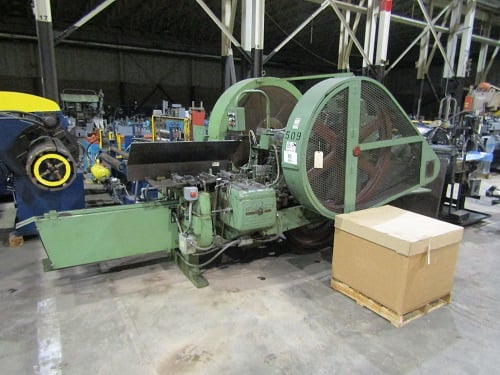 Waterbury-Farrel #3, open die triple stroke rod header, 20 HP GE motor ...