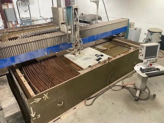 Flow #WMC2-4060, CNC waterjet cutter, 13' x 20' table, 100 HP ...