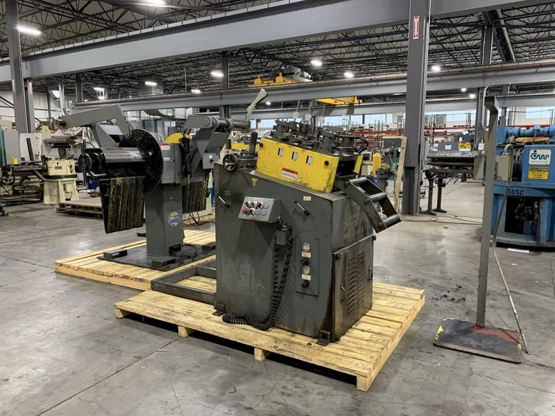 2500 lb. Coe #CPR-PO-2512 / CPPS-PO-300-12, double coil reel & powered straight comb., 12" W x ...