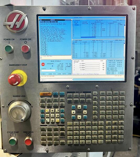 Haas #EC-400, 15.75" pallets, 20" X, 20" Y, 20" Z, 8100 RPM, Cat 40,24 automatic tool changer ...