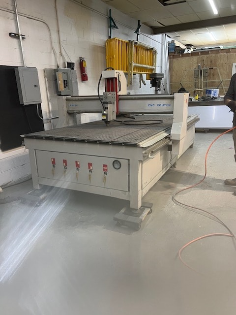 Excitech #AM-34, CNC Router, 5' x 10' Vacuum Table, 51" X, 96" Y, 7" Z ...