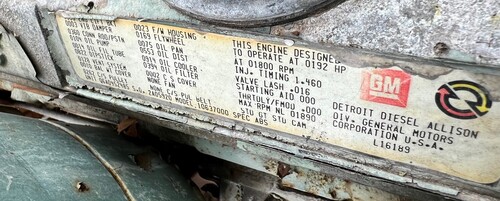 192 HP Detroit #6-71, industrial diesel engine core, 1800 RPM for Sale ...