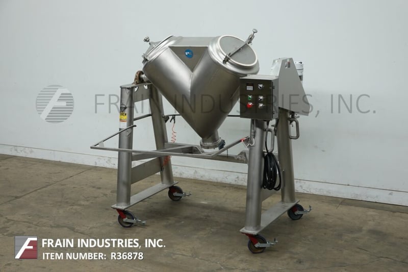 10 cu.ft. Patterson, 316 Stainless Steel twin shell mixer, 1 HP ...