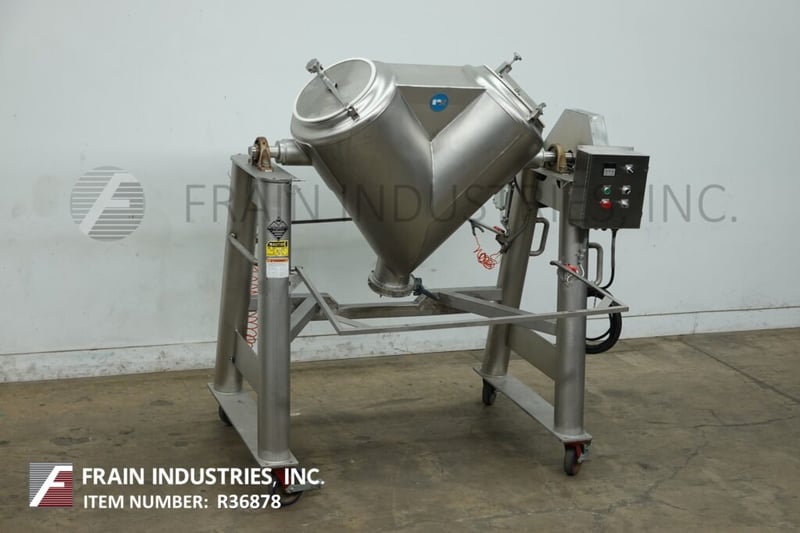 10 cu.ft. Patterson, 316 Stainless Steel twin shell mixer, 1 HP ...