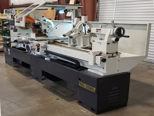 25" x 92" Nardini #ND-325, gap bed engine lathe, 18" swing over cross ...