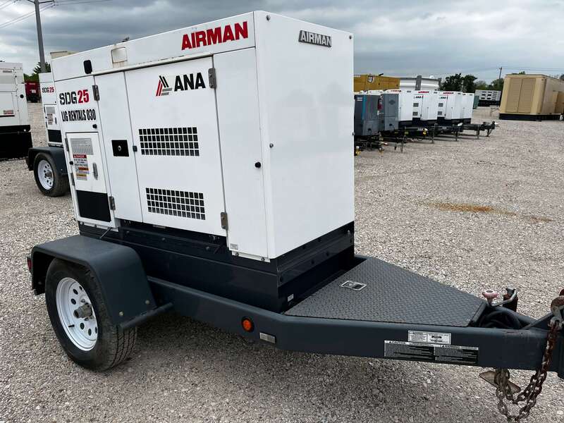 22 KW Airman #SDG25S, Trailer Mounted, Tier 4, sound attenuated ...
