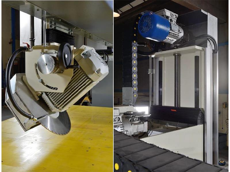 Zonato #FPZ500, CNC Bridge Saw, 3500 x 2000 mm table, 3700 mm X & Y ...