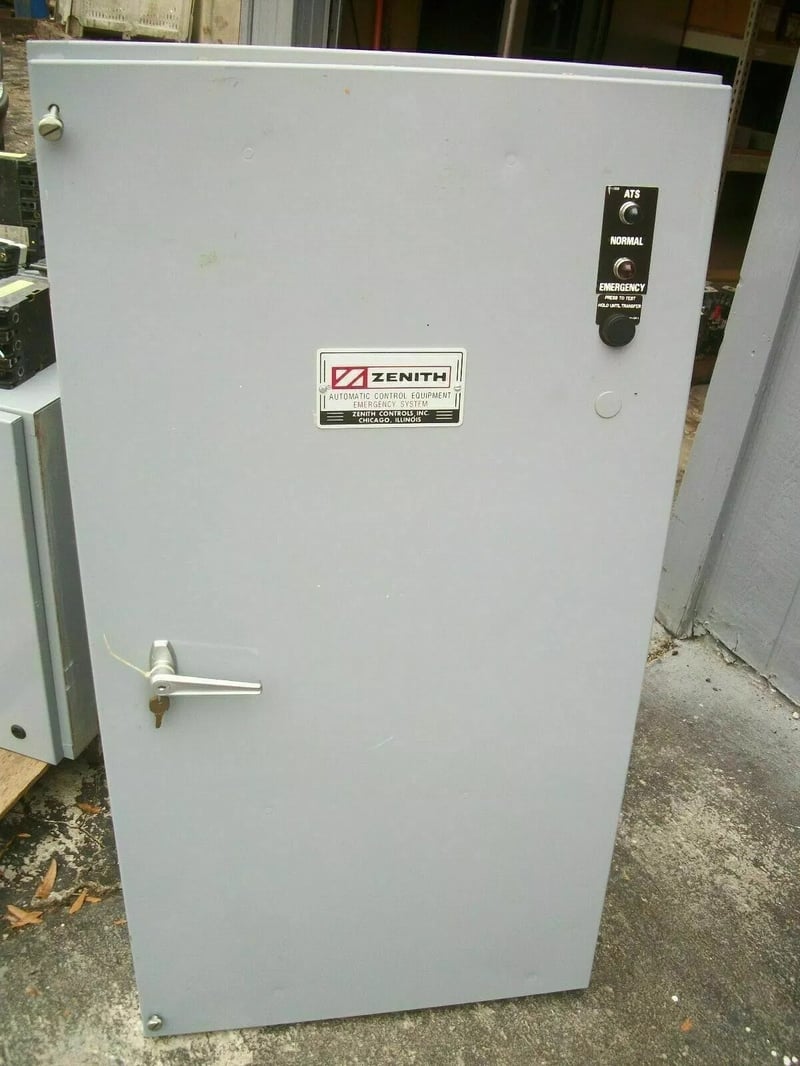 150 Amp. Zenith, automatic transfer switch, 120/240 Volts, 1-phase, 2 ...