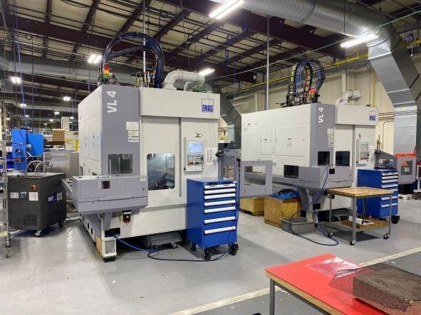 Emag #VL4, CNC inverted turning center, 11" swing, 10" chuck, Fanuc ...