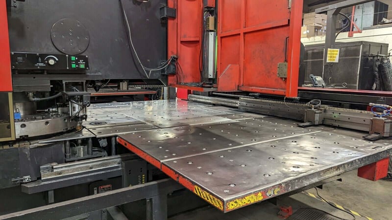 Amada #367-Apelio-III, CNC Co2 laser turret punch combo, 2000 watt, 58 ...
