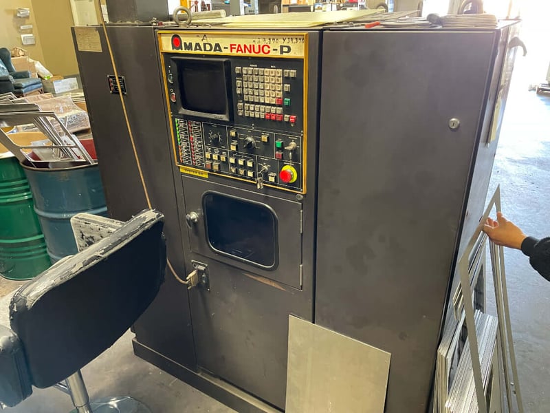 33 Ton, Amada #Pega-344, CNC turret punch, 58 station, 2 automatic ...