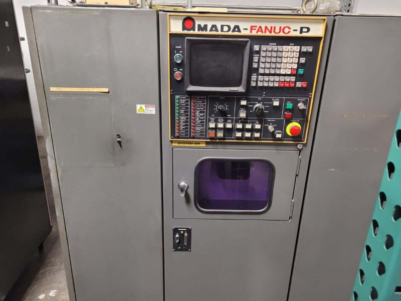 33 Ton, Amada #Pega-345, CNC turret punch, 58 station, 2 automatic ...