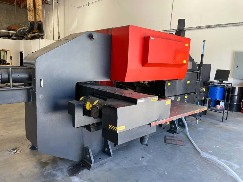 33 Ton, Amada #Pega-345, CNC turret punch, 58 station, 2 automatic ...