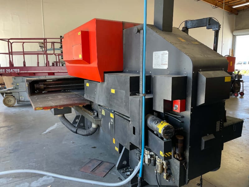 33 Ton, Amada #Pega-345, CNC turret punch, 58 station, 2 automatic ...