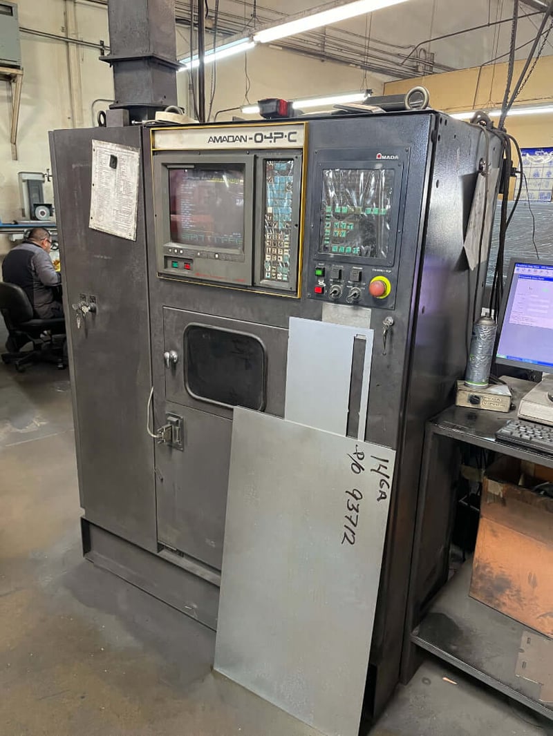33 Ton, Amada #Pega-357, CNC turret punch, 58 station, 2 automatic ...