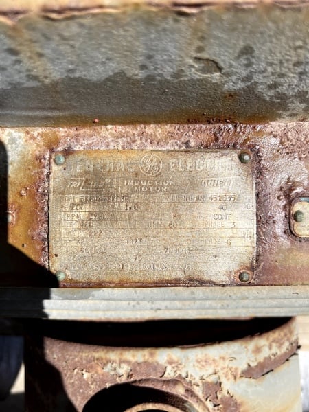 200 HP 1800 RPM General Electric, Frame 447T, TEFC, 460 Volts for Sale ...