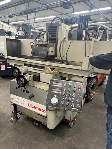 8" x 20" Okamoto #ACC-8-20DX, horizontal surface grinder, 1992 For Sale | Surplus Record
