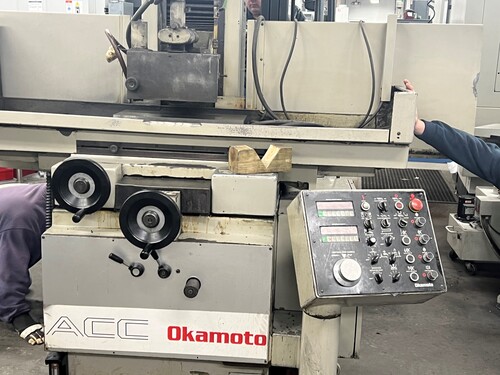 8" x 20" Okamoto #ACC-8-20DX, horizontal surface grinder, 1992 For Sale | Surplus Record