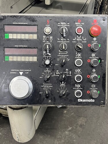 8" x 20" Okamoto #ACC-8-20DX, horizontal surface grinder, 1992 For Sale | Surplus Record
