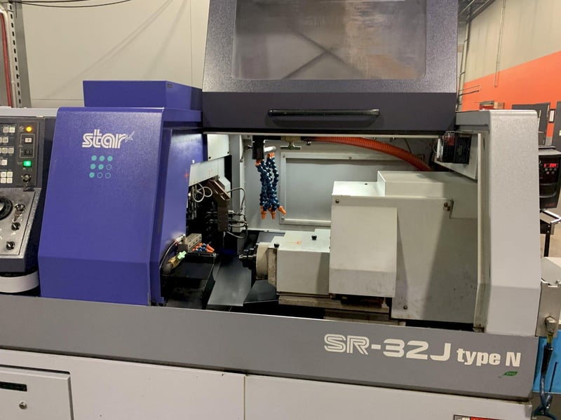 Star #SR-32J Type N, CNC automatic swiss type lathe, 9-Axis, Fanuc 32i ...