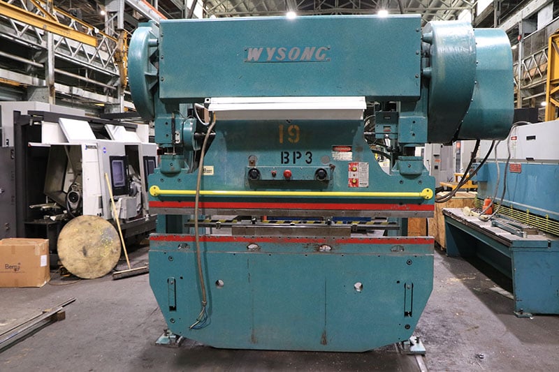 150 Ton, Wysong #150-6, mechanical press brake, 8' overall, 102 ...