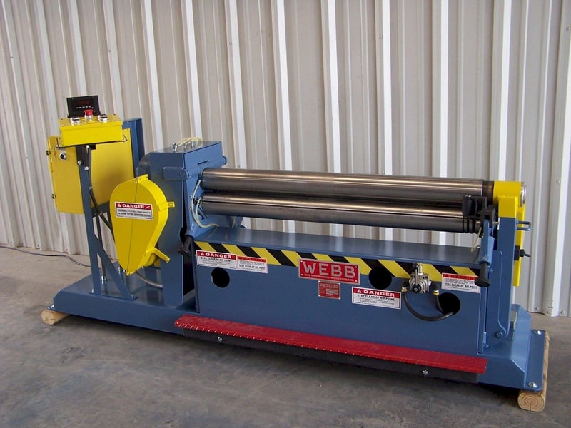 4' x 12 gauge Webb #450, initial pinch type slip roll, 1.5 HP, 3 rolls ...