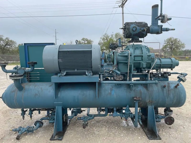 200 HP Frick #RWB-II-60, Rotary Screw Compressor Package, 3600 RPM, 300 ...