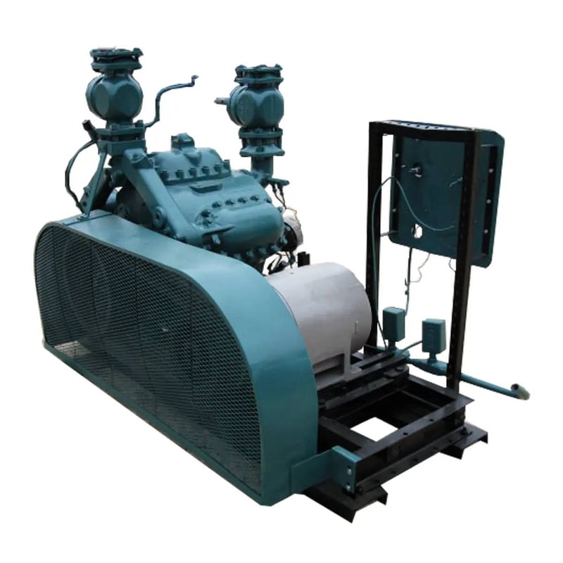 30 HP York F3069, Bare 6-Cylinder Reciprocating Compressor, Belt Driven ...