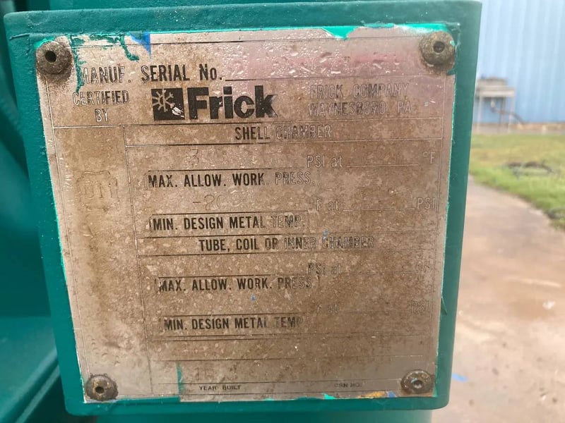 Frick RWB-II-177, Rotary Screw Compressor Package, 4500 RPM, 362 psig ...