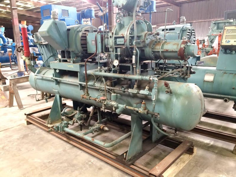 150 HP Frick RWB-II-60, Rotary Screw Compressor Package, 230/460 V ...