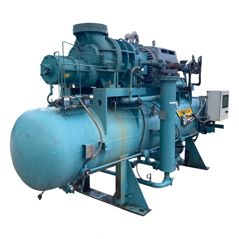 800 HP Frick RWB-II-316, Rotary Screw Compressor Package, 3600 RPM, 300 ...