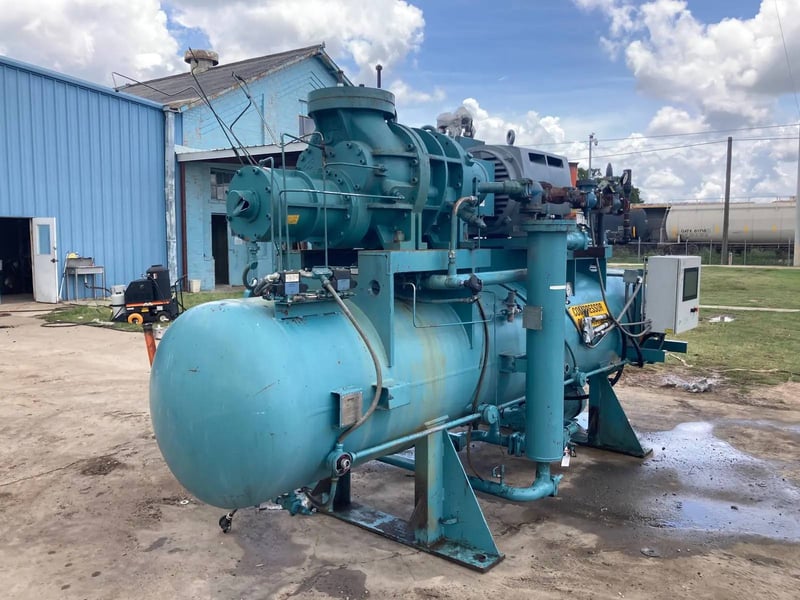 800 HP Frick RWB-II-316, Rotary Screw Compressor Package, 3600 RPM, 300 ...