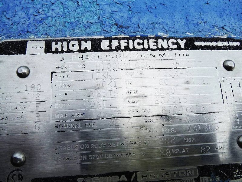 100 HP Reco RWB-100, Rotary Screw Compressor Package, 230/460 V, 4500 ...