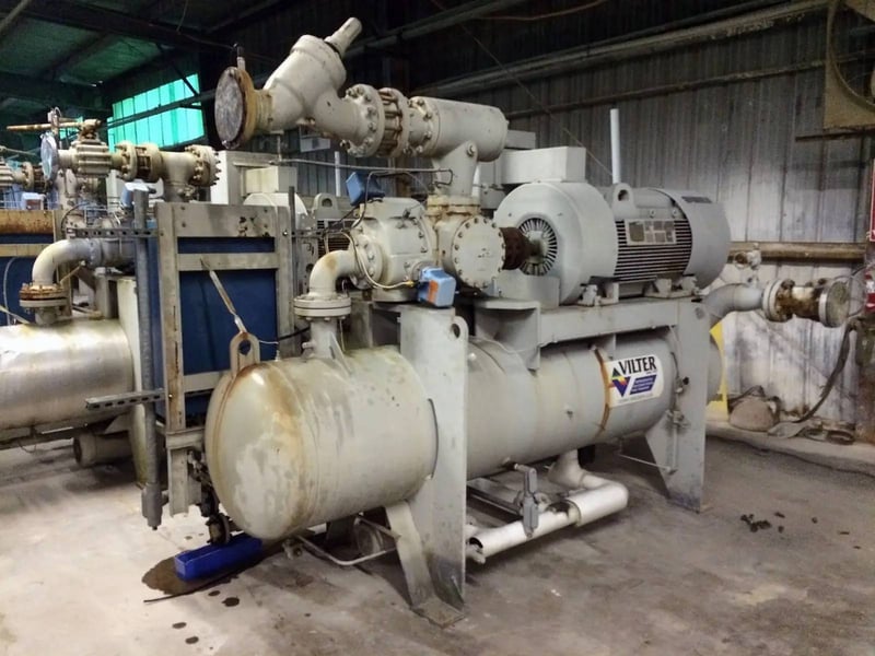 450 HP Vilter VSG501, Rotary Screw Compressor Package, 4160 V, 3600 RPM ...