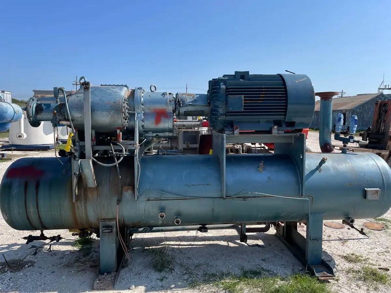 300 HP York-Sabroe SAB 83, Rotary Screw Compressor Package, 460 V, 602 ...