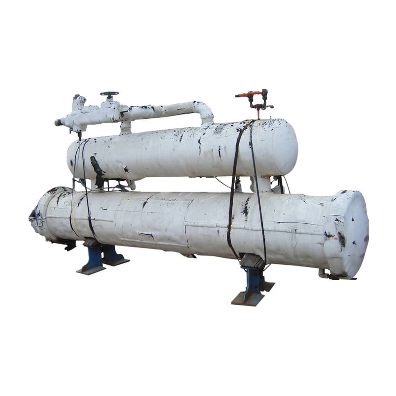 Shell and Tube Glycol Chiller with Surge Tank, for ammonia refrigerant ...