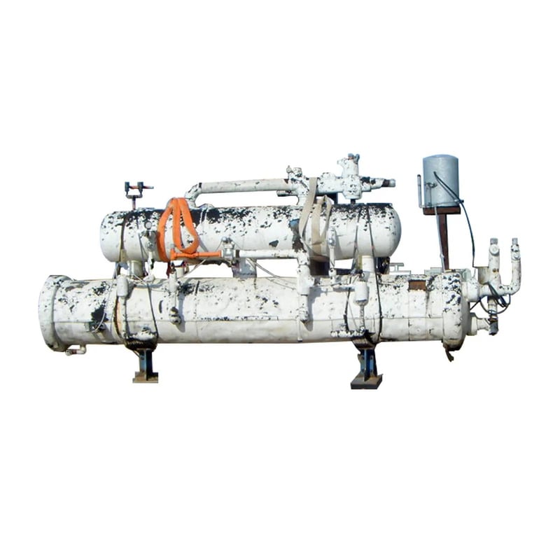 Shell and Tube Glycol Chiller with Surge Tank, for ammonia refrigerant ...