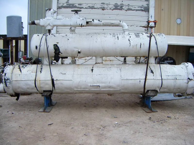 Shell and Tube Glycol Chiller with Surge Tank, for ammonia refrigerant ...