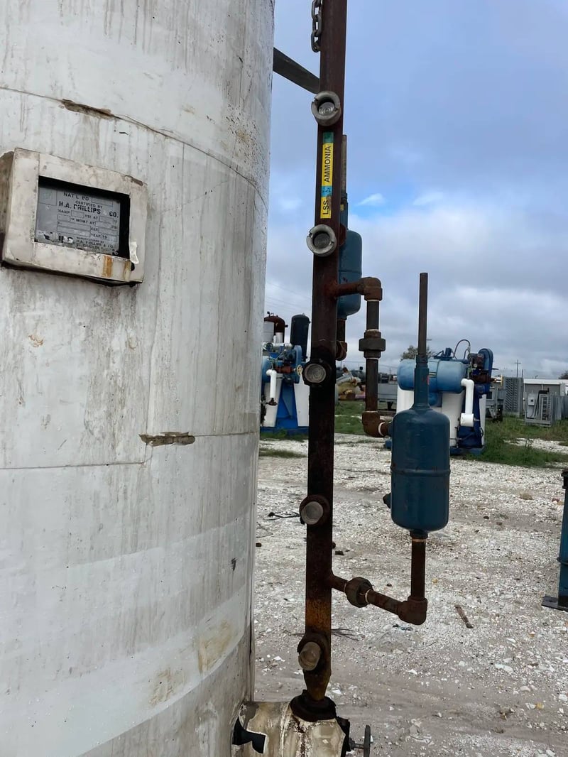 634 gallon H.A. Phillips & Co, Vertical Ammonia Receiver, 40" diameter ...